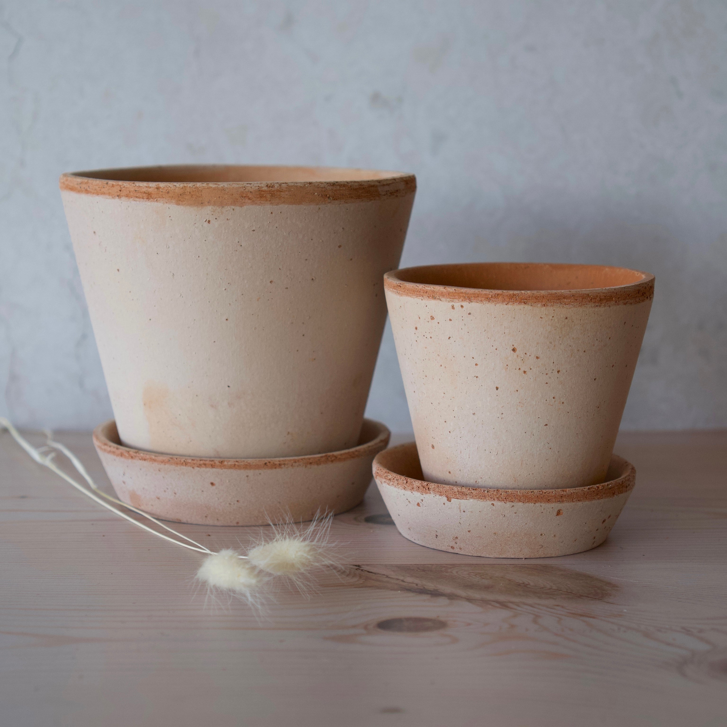Clay Plant Pot with Saucer - Julie Rosa – A Broader Picture